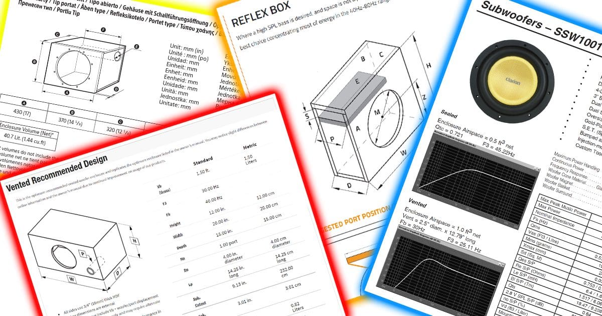 Subwoofer Enclosure Design Diagrams
