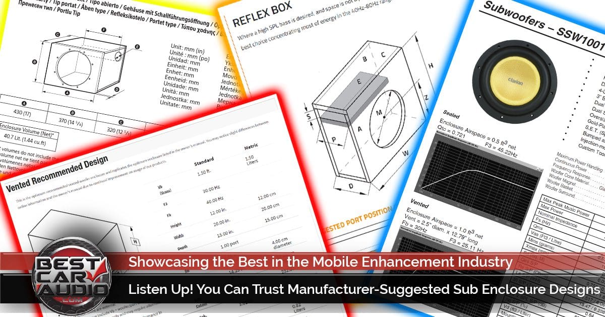 Listen Up! Trust Manufacturer-Suggested Sub Enclosure Designs