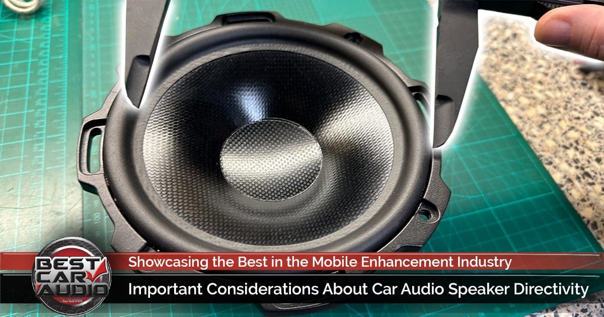 Important Considerations About Car Audio Speaker Directivity