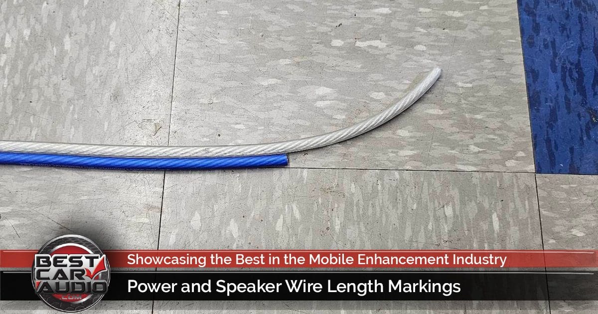 Power and Speaker Wire Length Markings