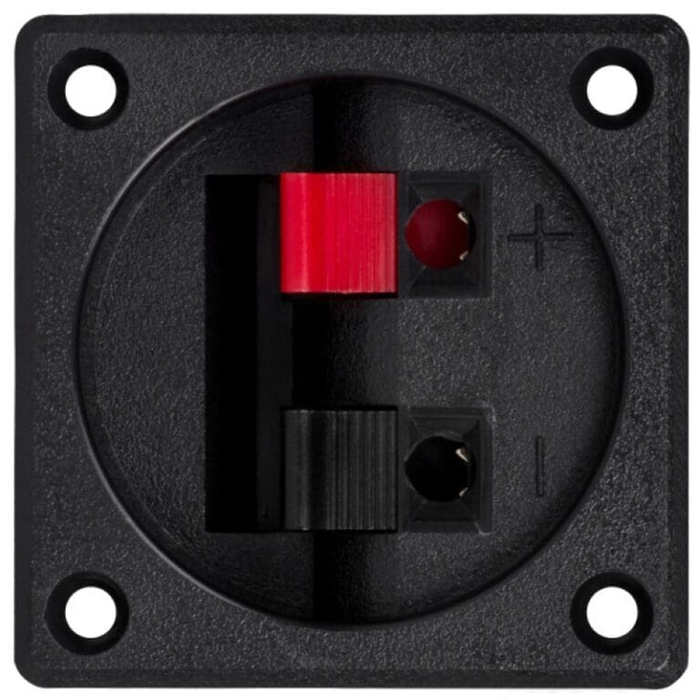 Subwoofer Enclosure Terminals Cups and Connections