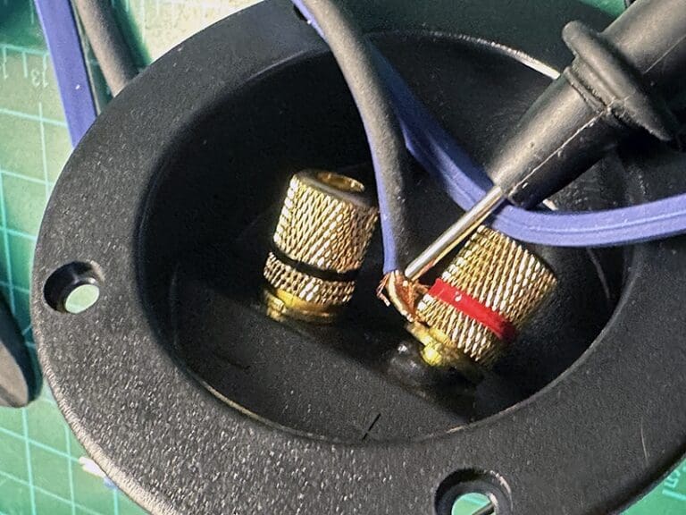 Subwoofer Enclosure Terminals Cups and Connections